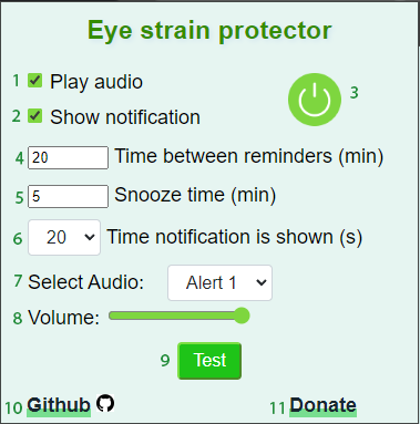Eye Strain Protector